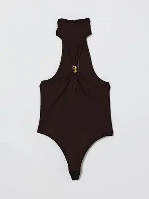 Elisabetta Franchi Cut-out Turtleneck Bodysuit Top - Dark