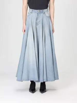 Balenciaga Denim Maxi Skirt - Blue