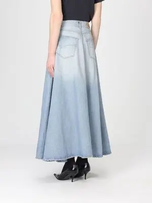 Balenciaga Denim Maxi Skirt - Blue