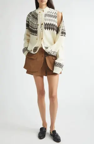 Monse Blazer-inspired Suede Shorts