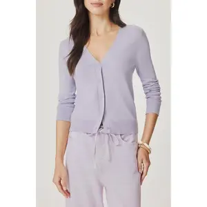 Splendid Christa Cropped Cardigan - Lavender Purple
