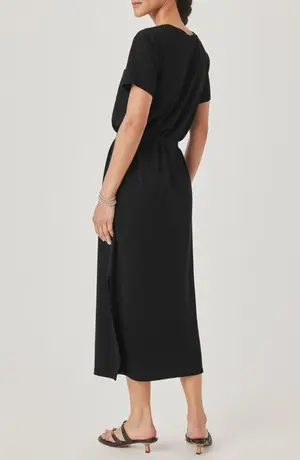 Splendid Keegan T-shirt Midi Dress - Black