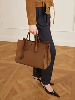 Saint Laurent Suede Tote