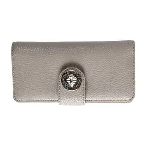 Marc Jacobs Signet Turnlock Slim Wallet 'concrete - Grey