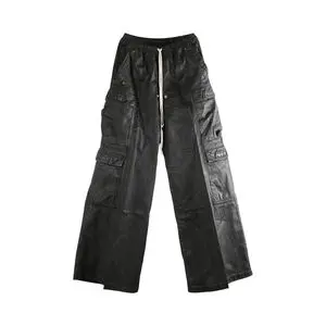 Rick Owens Denim Double Cargo Jumbo Pant - Black