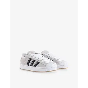 Adidas Superstar Suede Trainers - Crystal White Black Gum