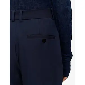 JOSEPH Wide-leg Tailored Stretch-woven Trousers - Indigo