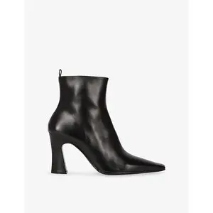 The Kooples Pointed-toe Heeled Leather Ankle Boots