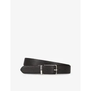 The Kooples Textured Leather Belt - Black