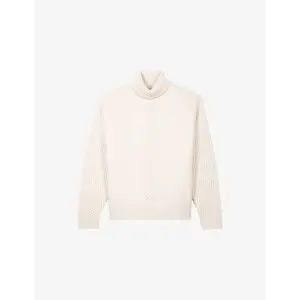 The Kooples Textured Roll-neck Wool-blend Jumper