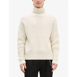The Kooples Textured Roll-neck Wool-blend Jumper