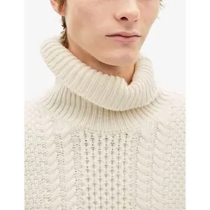 The Kooples Textured Roll-neck Wool-blend Jumper
