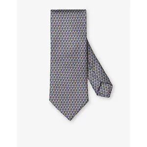Eton Geometrical-print Silk Neck Tie