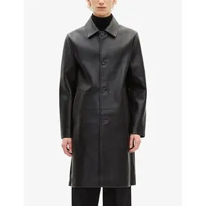 The Kooples Side-pocket Long Leather Coat