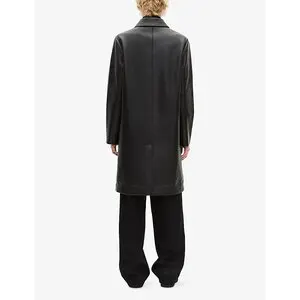 The Kooples Side-pocket Long Leather Coat