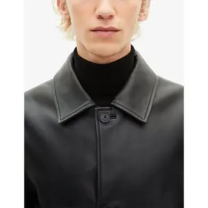 The Kooples Side-pocket Long Leather Coat