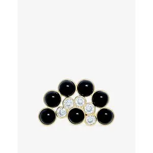 The Kooples Beaded Brass Stud Earrings