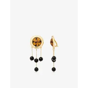 The Kooples Beaded Drop Earrings - Gold