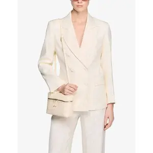 Sandro Grained-leather Top-handle Bag