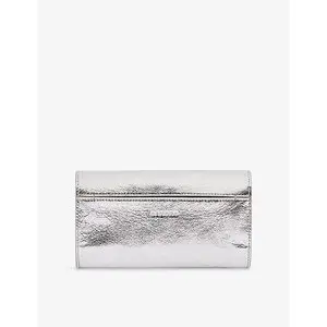 Sandro Mambo Metallic-leather Clutch Bag