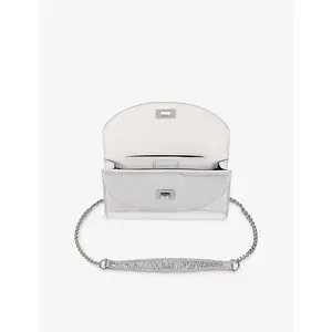 Sandro Mambo Metallic-leather Clutch Bag