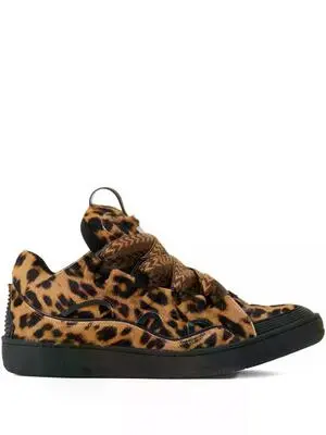 LANVIN Leopard Print Sneakers - Brown