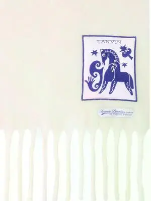LANVIN Fringed Graphic Scarf