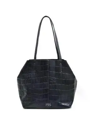 Bimba Y Lola Embossed Leather Tote Bag