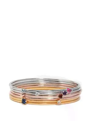 Bimba Y Lola Gemstone Embellished Bracelet Set - Silver