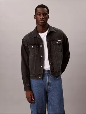 Calvin Klein 90s Denim Trucker Jacket - Midnight Emerald