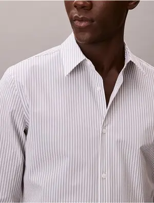 Calvin Klein Stripe Tech Stretch Slim Button-down Shirt