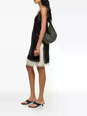Bimba Y Lola Beaded Zip Shoulder Bag