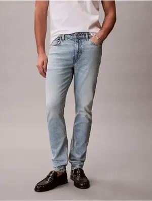 Calvin Klein Slim Tapered Jeans - Marbled Beacon