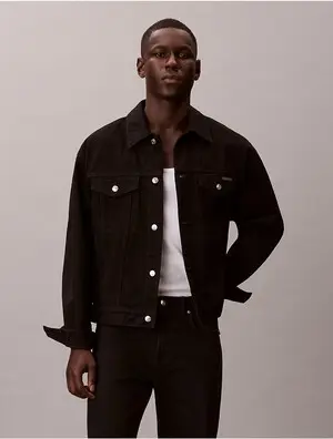 Calvin Klein 90s Denim Trucker Jacket - Ck Classic Black