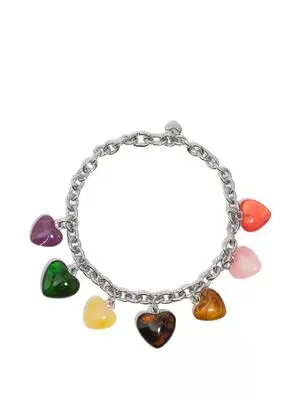 Bimba Y Lola Heart Charm Chain Necklace - Silver