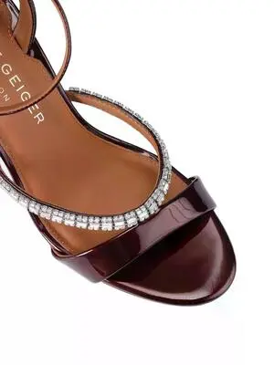 Kurt Geiger Crystal-embellished Stiletto Sandals - Red