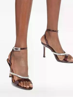 Kurt Geiger Crystal-embellished Stiletto Sandals - Red