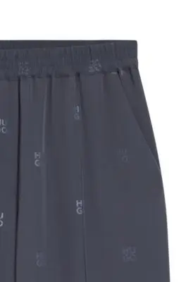 Hugo Relaxed-fit Trousers With Logo Detail