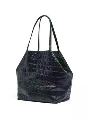Bimba Y Lola Large Croc-embossed Tote Bag
