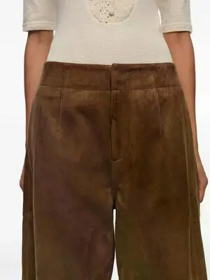 Bimba Y Lola Suede Wide Leg Pants