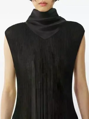 LANVIN Ribbed Scarf-neck Midi Dress