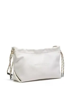 Bimba Y Lola Embossed-logo Drawstring Shoulder Bag - White
