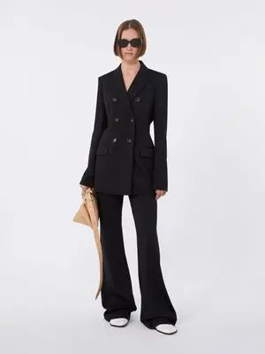 Max Mara Flared Trousers In Stretch Jersey