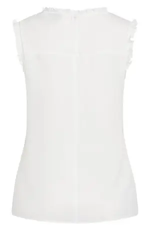 City Chic Sleeveless Ruffle-trimmed Top