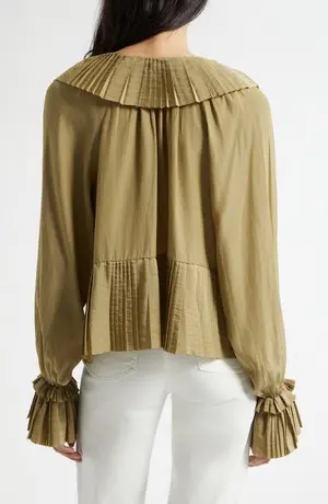 Ramy Brook Jacklyn Ruffle Top - Safari
