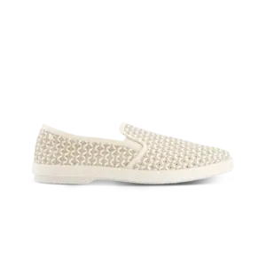 Rivieras Classic Woven Leatherette Slip-on Loafer - Beige