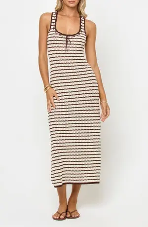 L*Space Rosalie Maxi Cover-up Dress - Cafe/cream