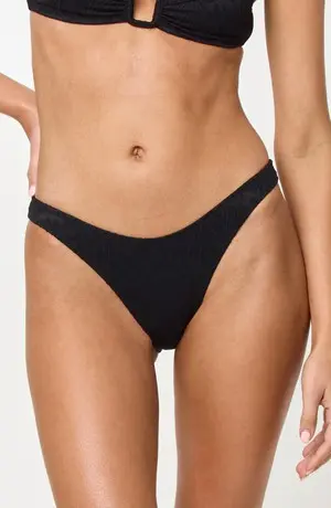 L*Space Donnie Bikini Bottom - Black Shellpress