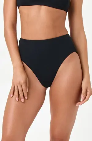 L*Space Soleil High Waist Rib Bikini Bottoms