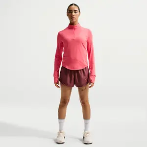 Nike Swift Dri-fit Uv 1/4-zip Running Top - Pink